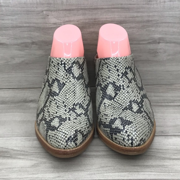 Poopy Barley | Shoes | Poppy Barley Leather Snake Skin Print Mule Clogs ...